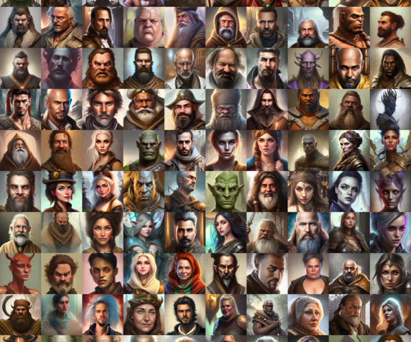 ArtStation - VTT / TTRPG - Fantasy Portrait Pack 9 - 200 Characters ...