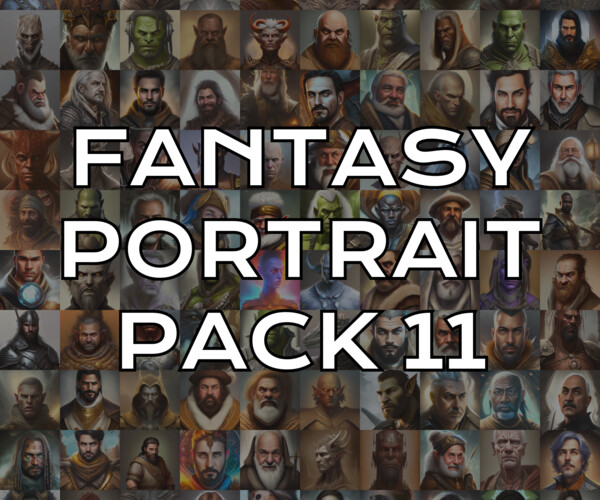 ArtStation - VTT / TTRPG - Fantasy Portrait Pack 11 - 200 Characters ...