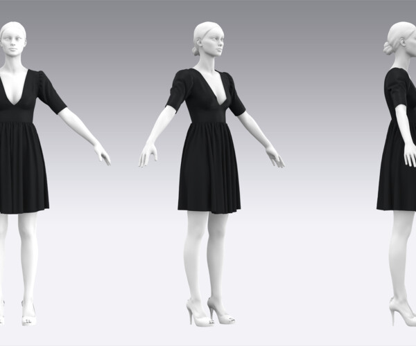 ArtStation - Dress Outfits MD CLO 3D ZPRJ ZPAC project files 3D model ...