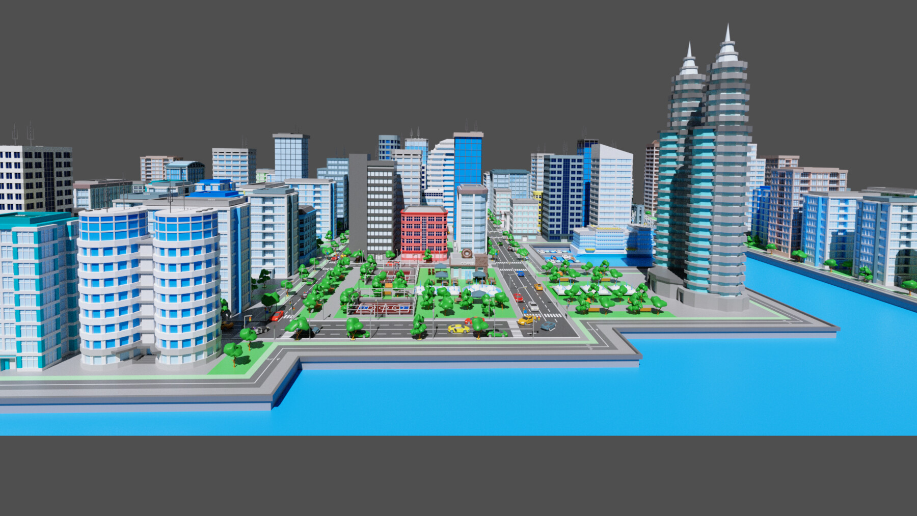 ArtStation - City 2 Metropolis Low-poly 3D model | Game Assets