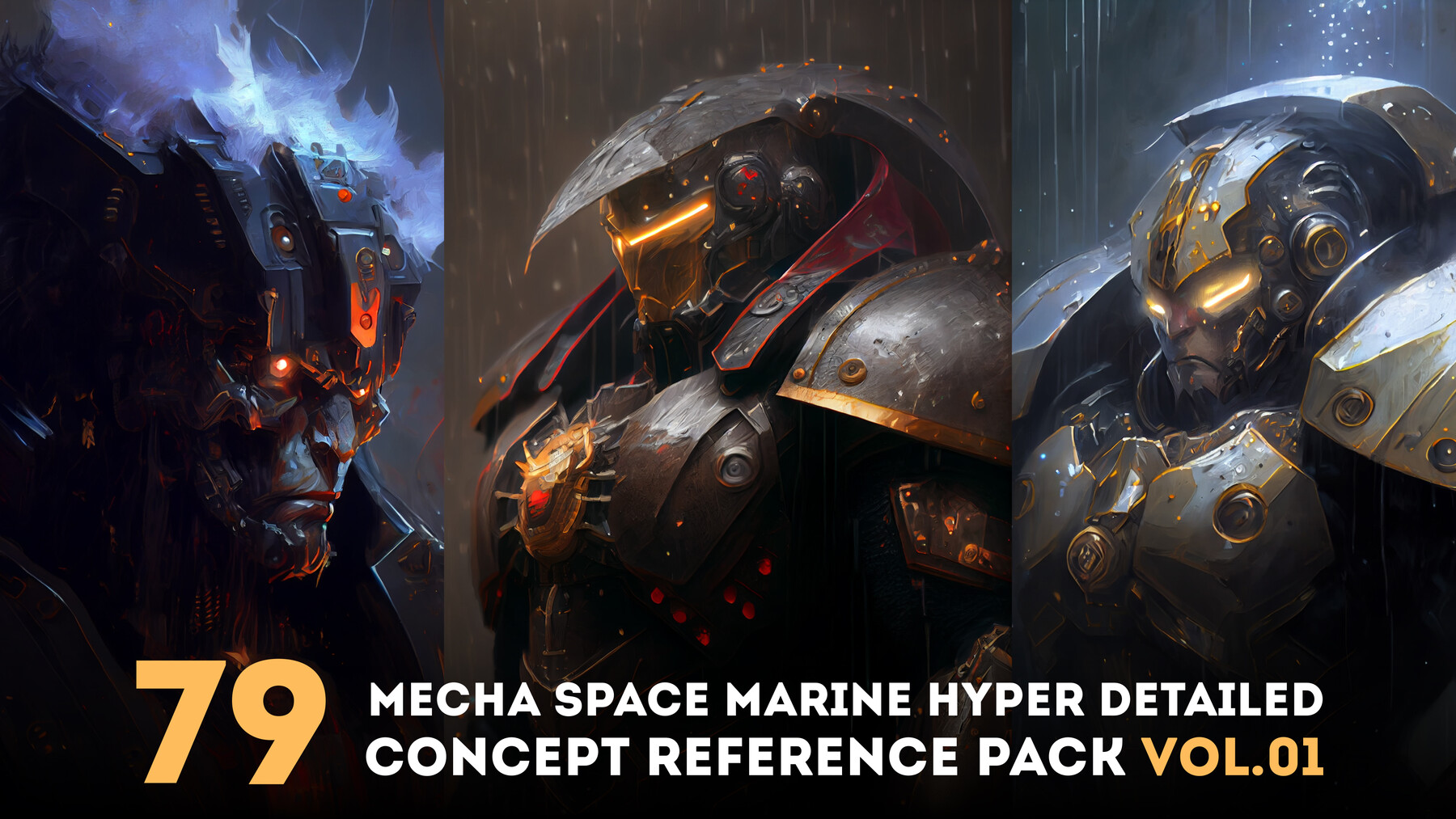 ArtStation - 79 arts - Portrait Mecha Space Marine Hyper Detailed ...
