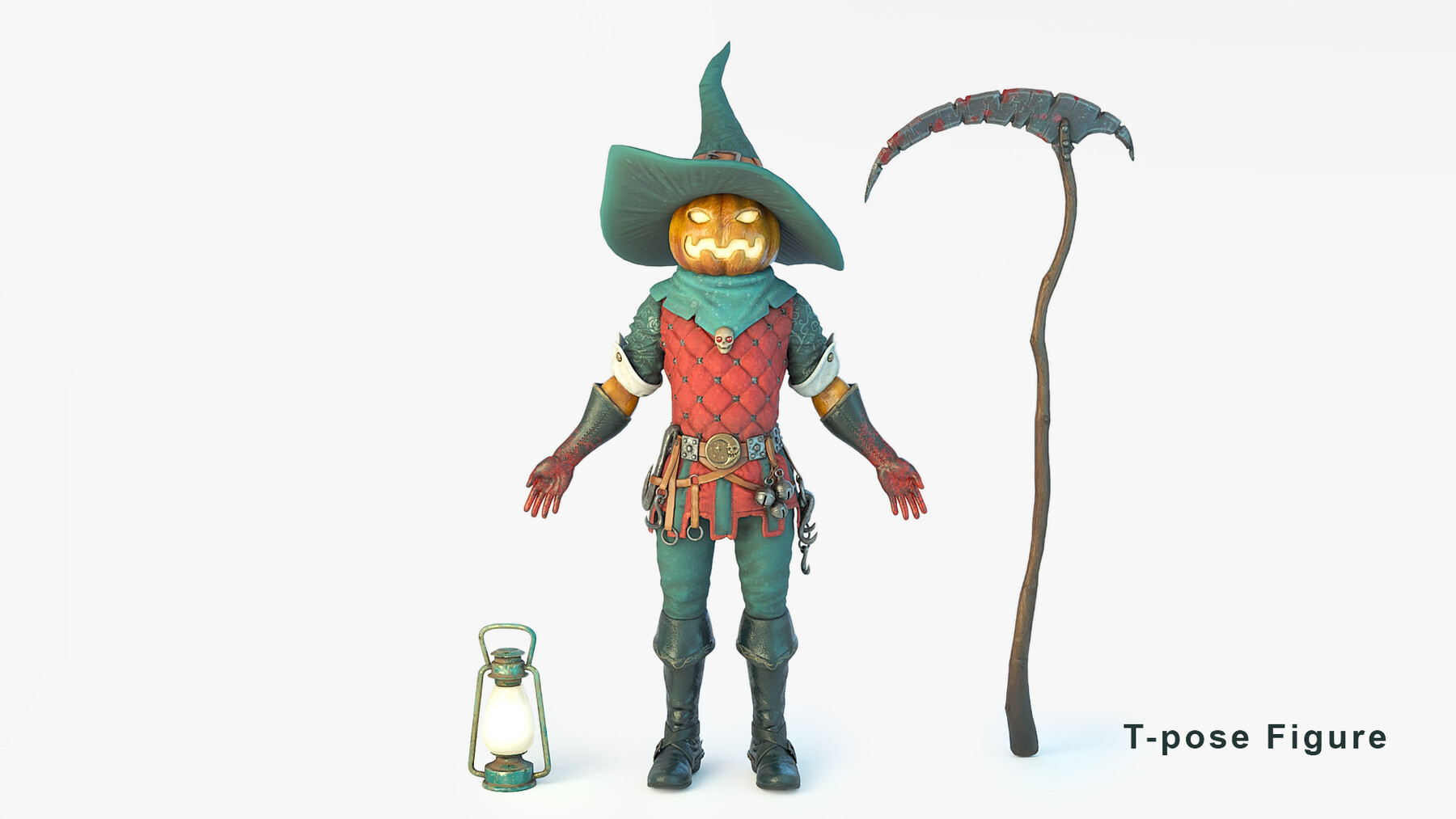 ArtStation - Pumpkin souls reaper Low-poly 3D model | Game Assets