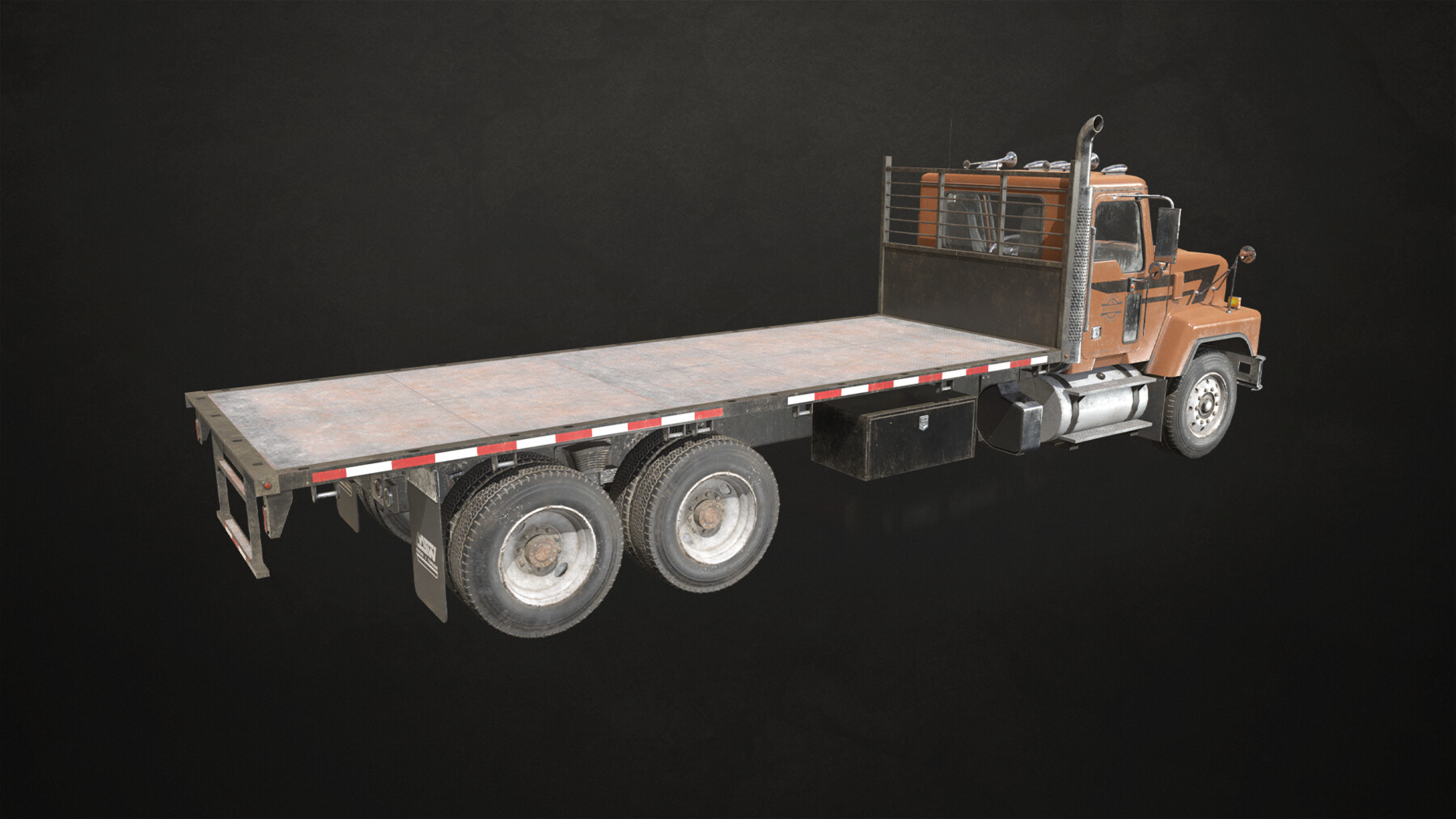 ArtStation - Classic Flatbed Truck - Low Poly | Game Assets