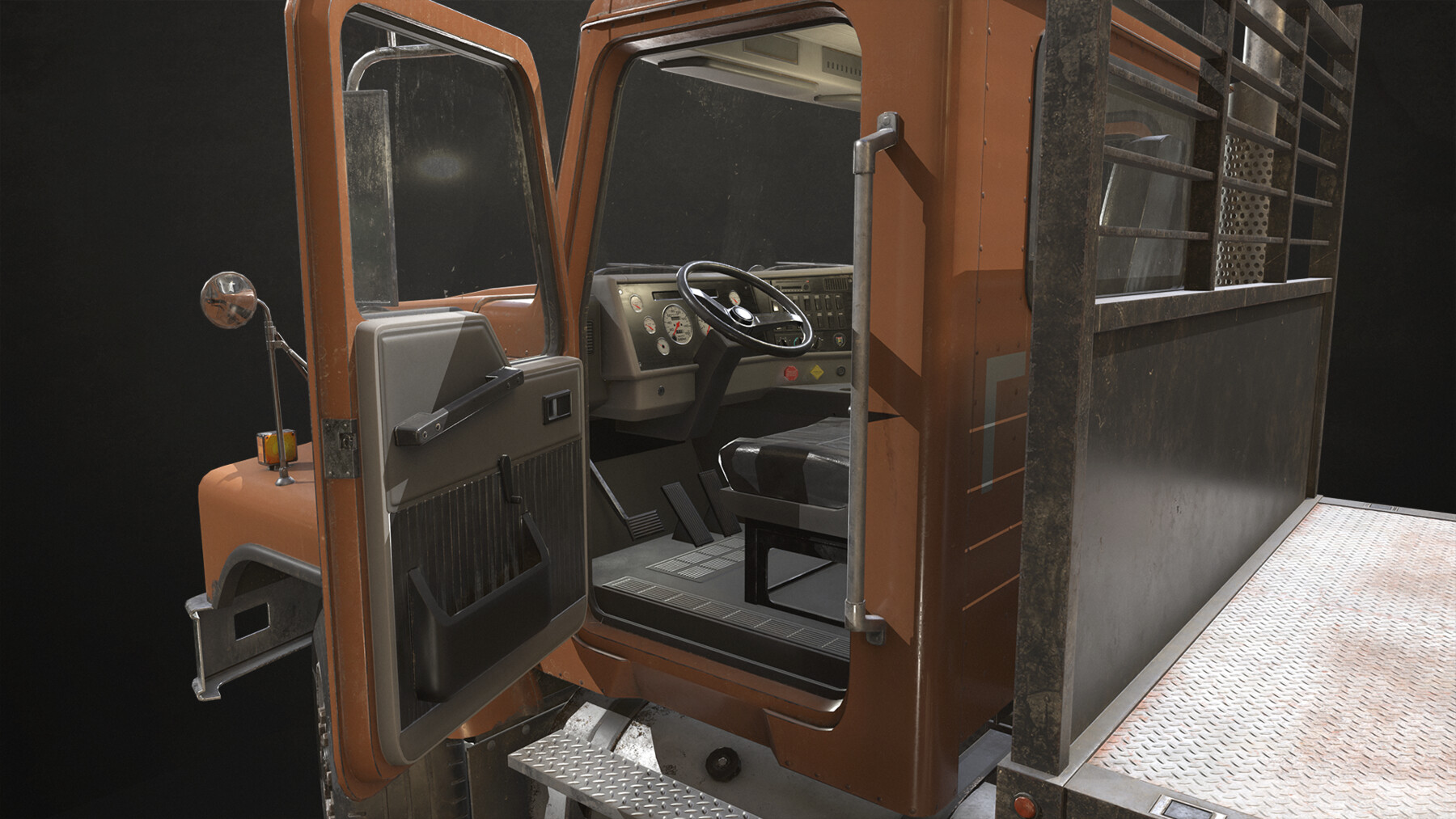 ArtStation - Classic Flatbed Truck - Low Poly | Game Assets