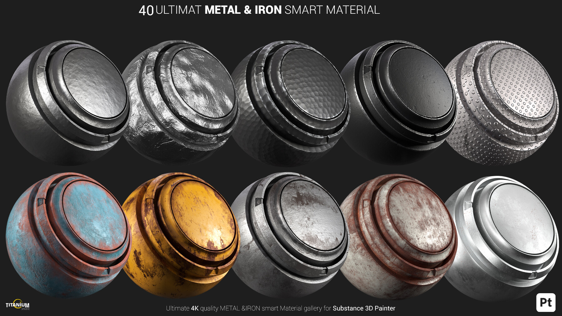 ArtStation - Ultimate Metal & Iron Smart Material + 4K PBR Textures ...