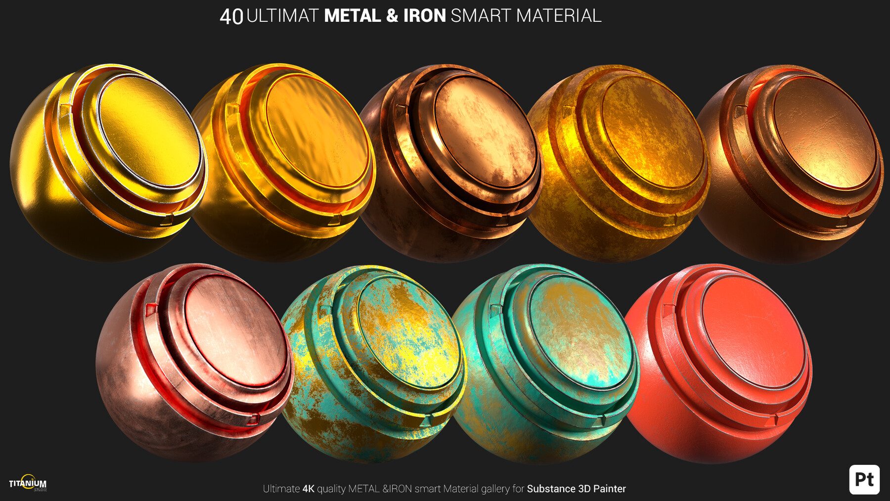 ArtStation - Ultimate Metal & Iron Smart Material + 4K PBR Textures ...
