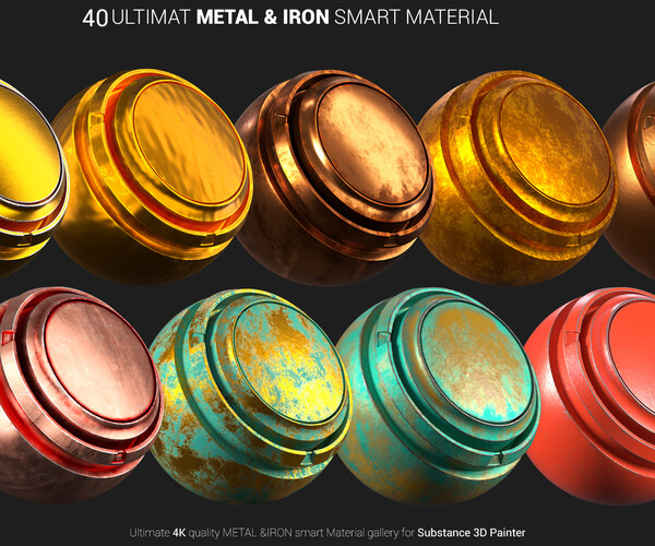 ArtStation - Ultimate Metal & Iron Smart Material + 4K PBR Textures ...