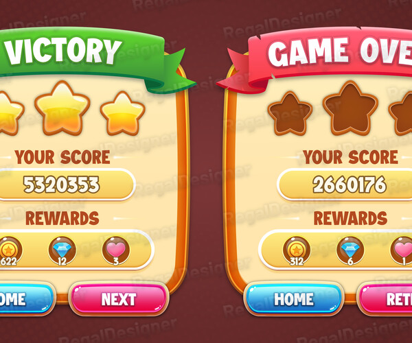 ArtStation - The Soft Style Game UI Kit: A Must-Have for Any Casual or Puzzle Game | Game Assets