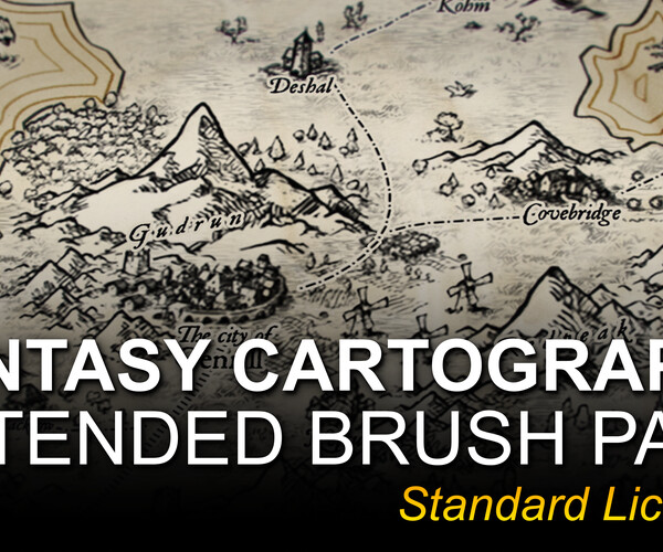ArtStation - Fantasy Cartography Extended Brush Pack | Brushes