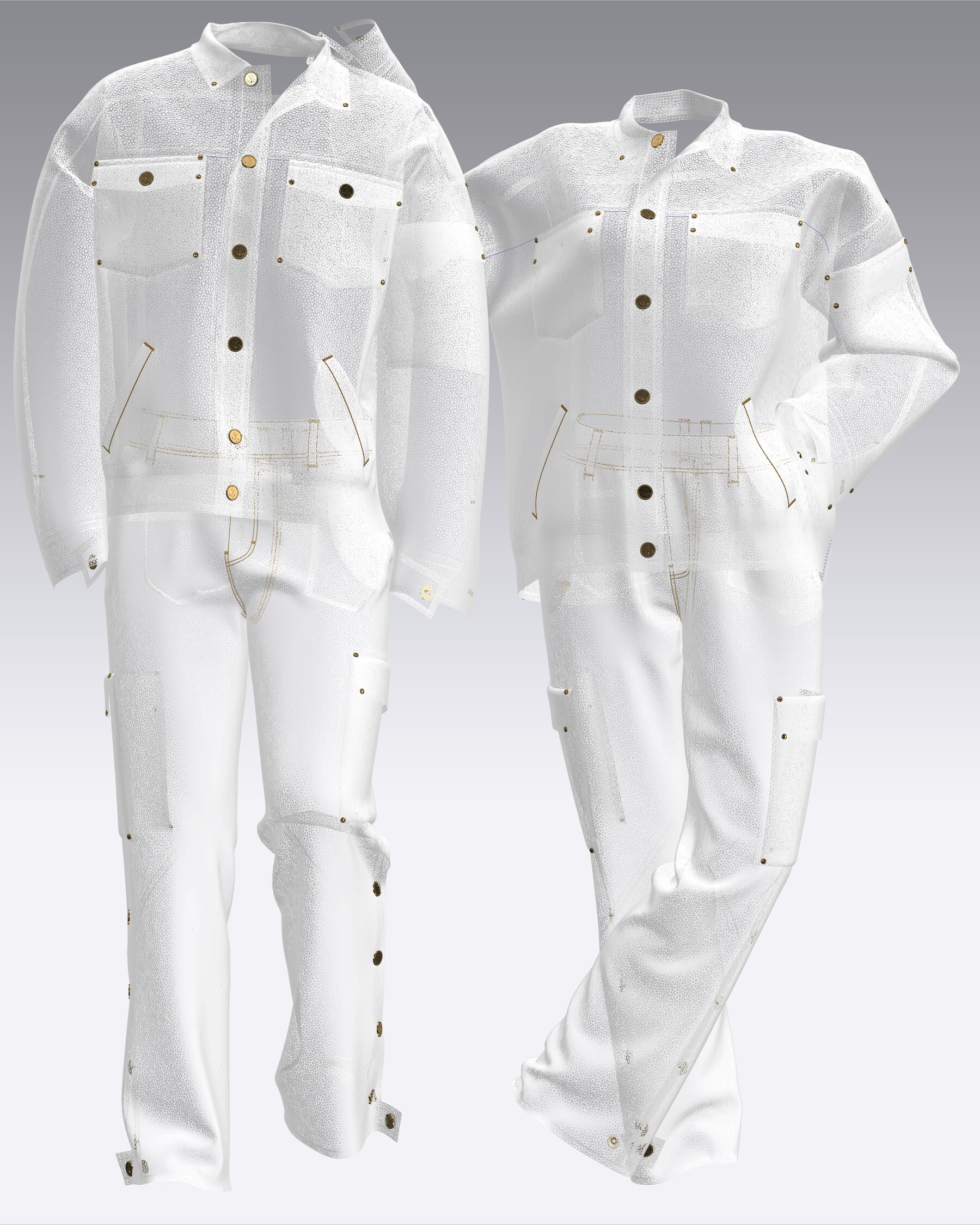 ArtStation - Unisex Denim Jacket with pant in graffiti Print | Resources