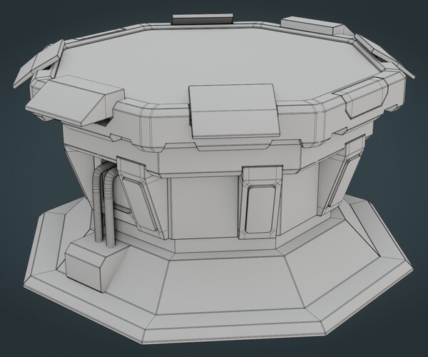 ArtStation - Sci-fi Work Bench - Low poly - PBR - Game ready | Game Assets