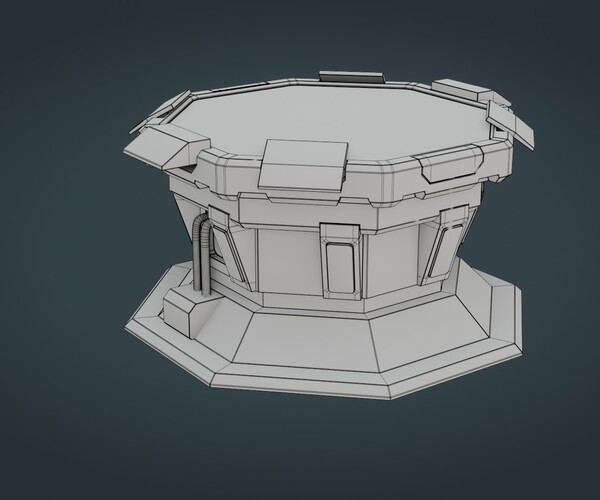 ArtStation - Sci-fi Work Bench - Low poly - PBR - Game ready | Game Assets