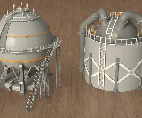 ArtStation - Industrial Tanks - part - 4 - 30 pieces | Resources