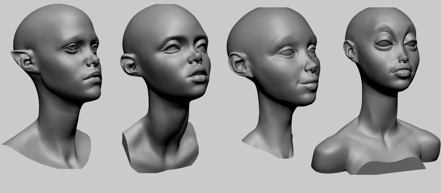 ArtStation - Stylized Female Head Models | Resources