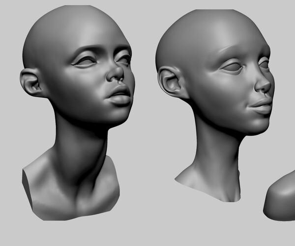 ArtStation - Stylized Female Head Models | Resources