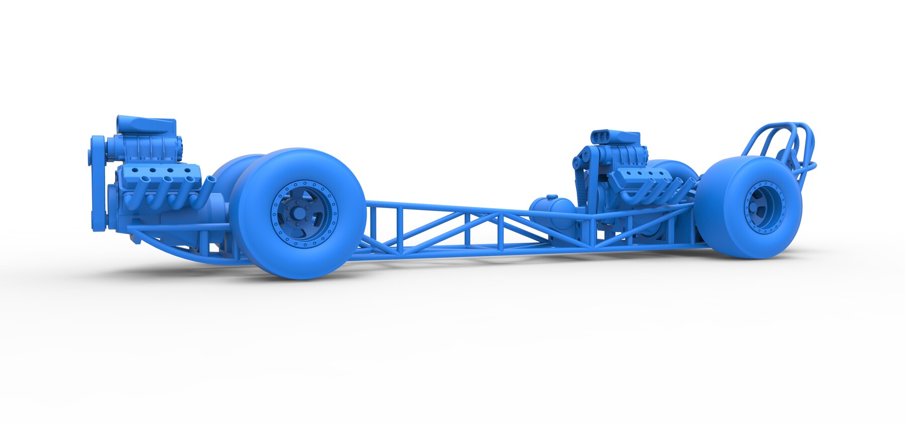ArtStation - 3D printable Diecast Front engine AWD dragster Scale 1:25 ...