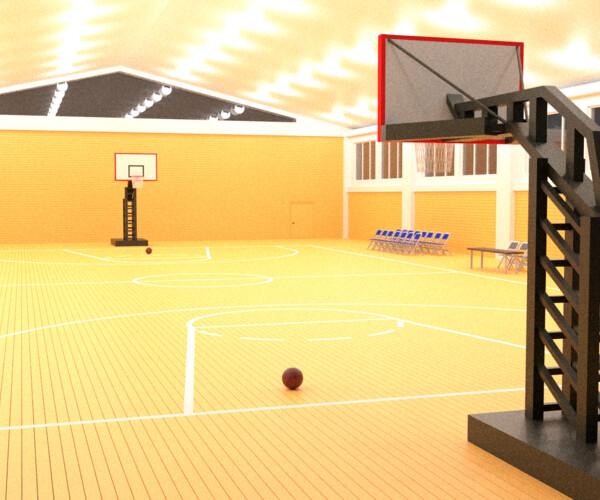 ArtStation - Cartoon Basketball Gym 1 Low-poly 3D model | Resources