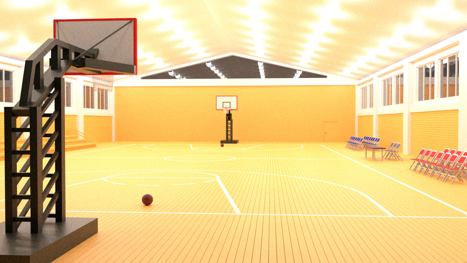 ArtStation - Cartoon Basketball Gym 1 Low-poly 3D model | Resources