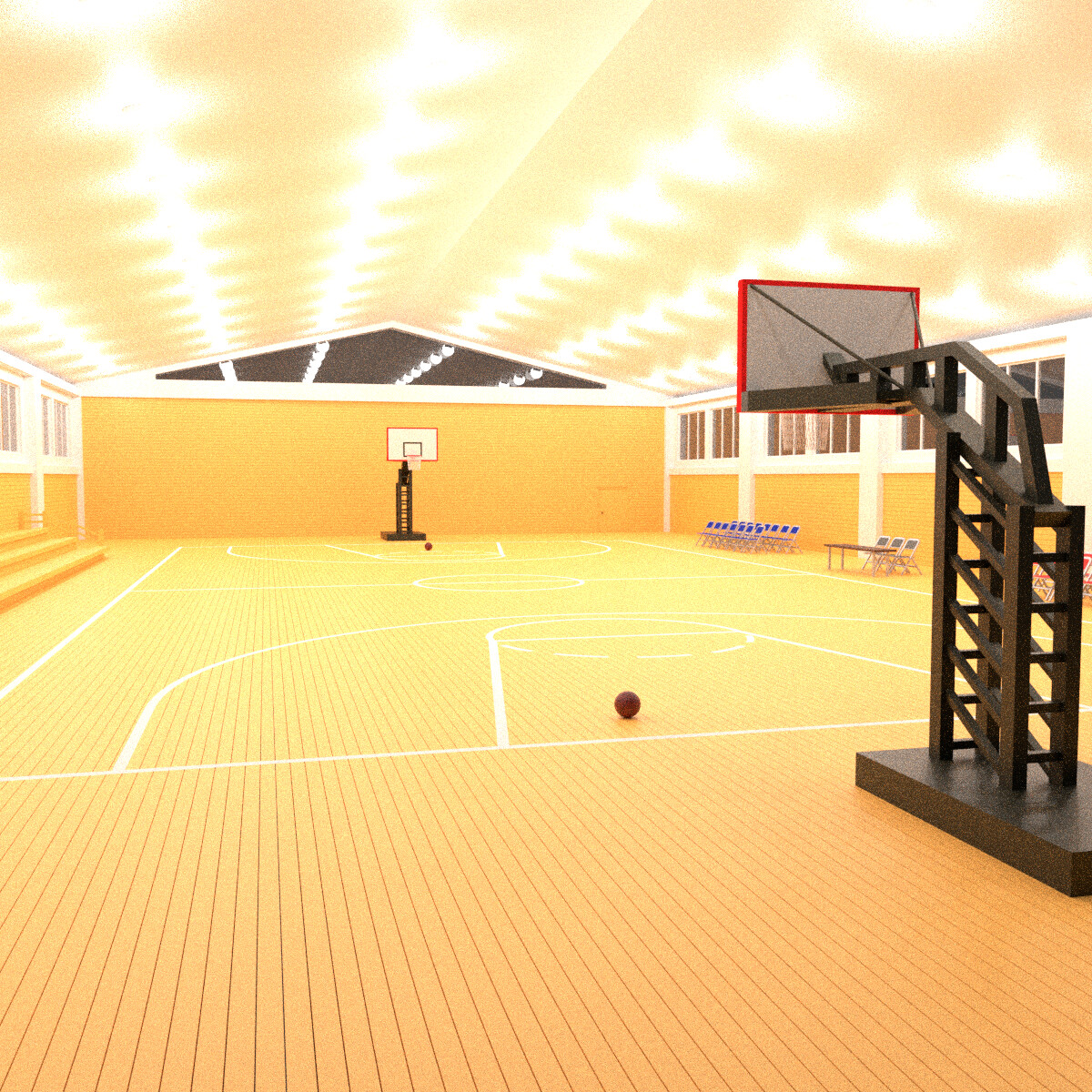 ArtStation - Cartoon Basketball Gym 1 Low-poly 3D model | Resources