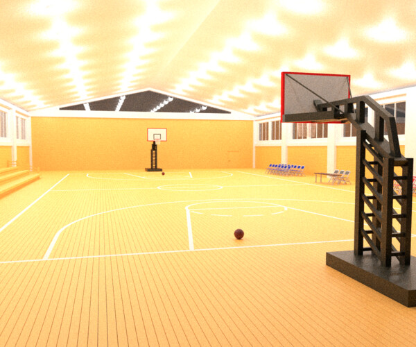 ArtStation - Cartoon Basketball Gym 1 Low-poly 3D model | Resources
