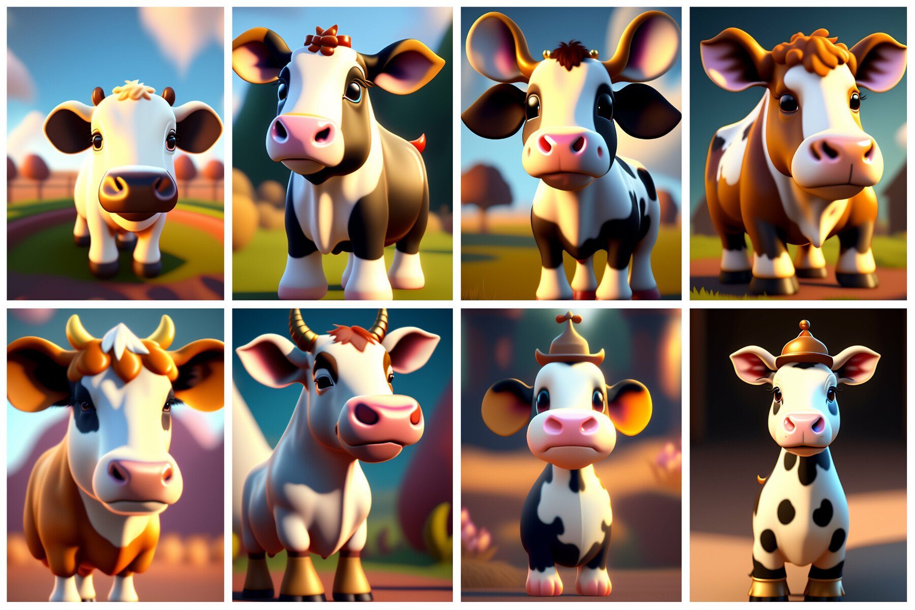 ArtStation - Cute Cow 8 JPEG | Artworks