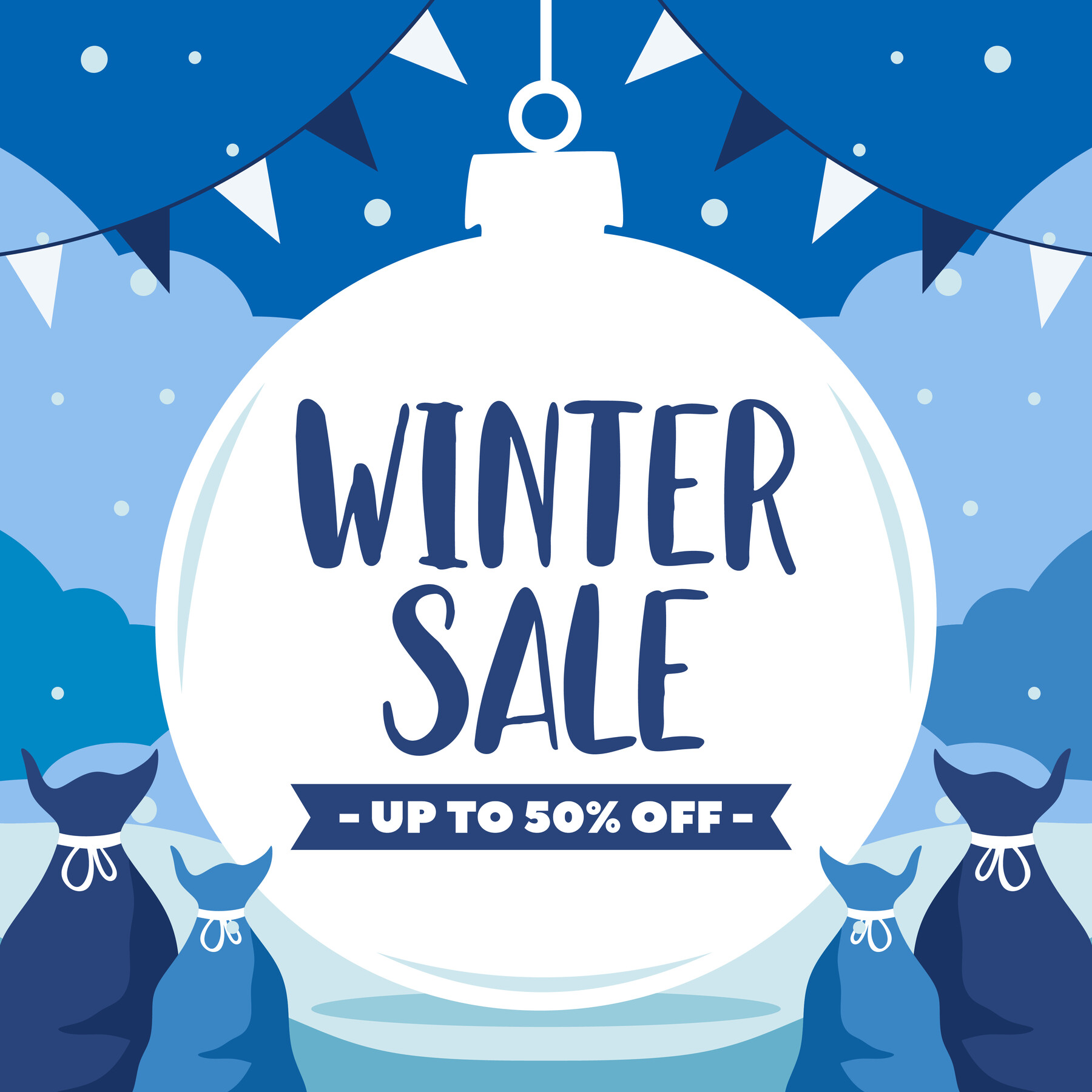 ArtStation - Winter sale. EPS Template File | Artworks