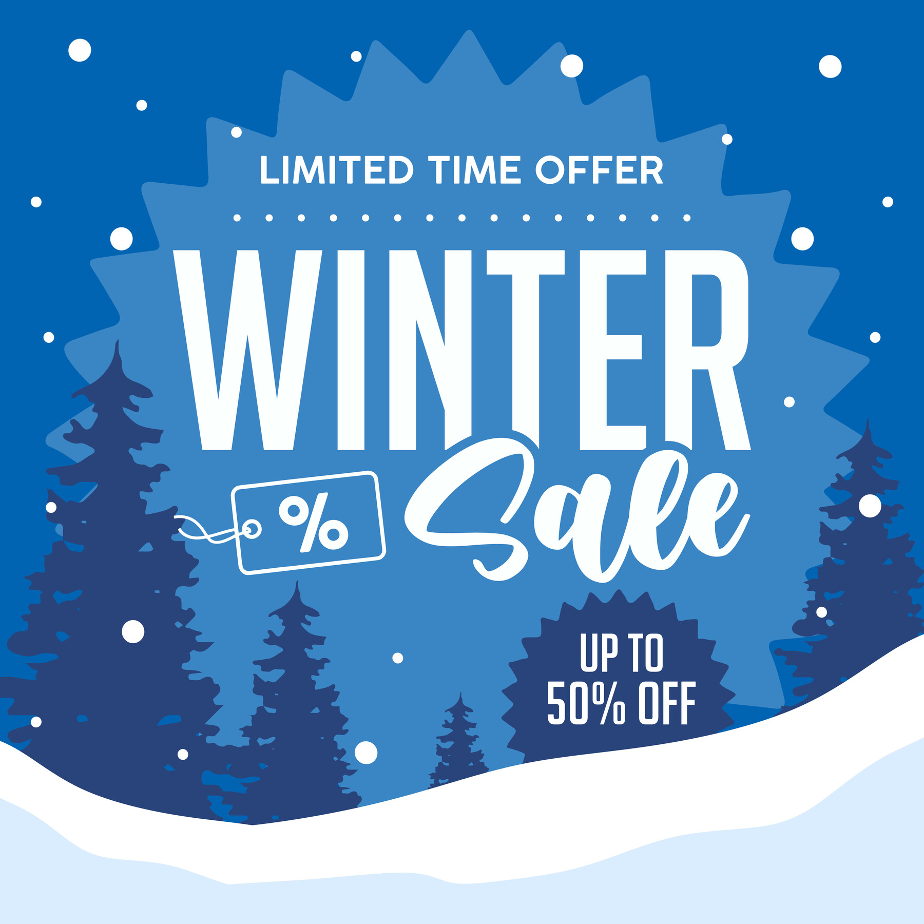 ArtStation - Winter sale. EPS Template File | Artworks