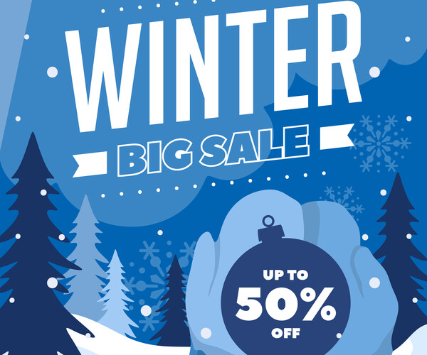 ArtStation - Winter sale. EPS Template File | Artworks