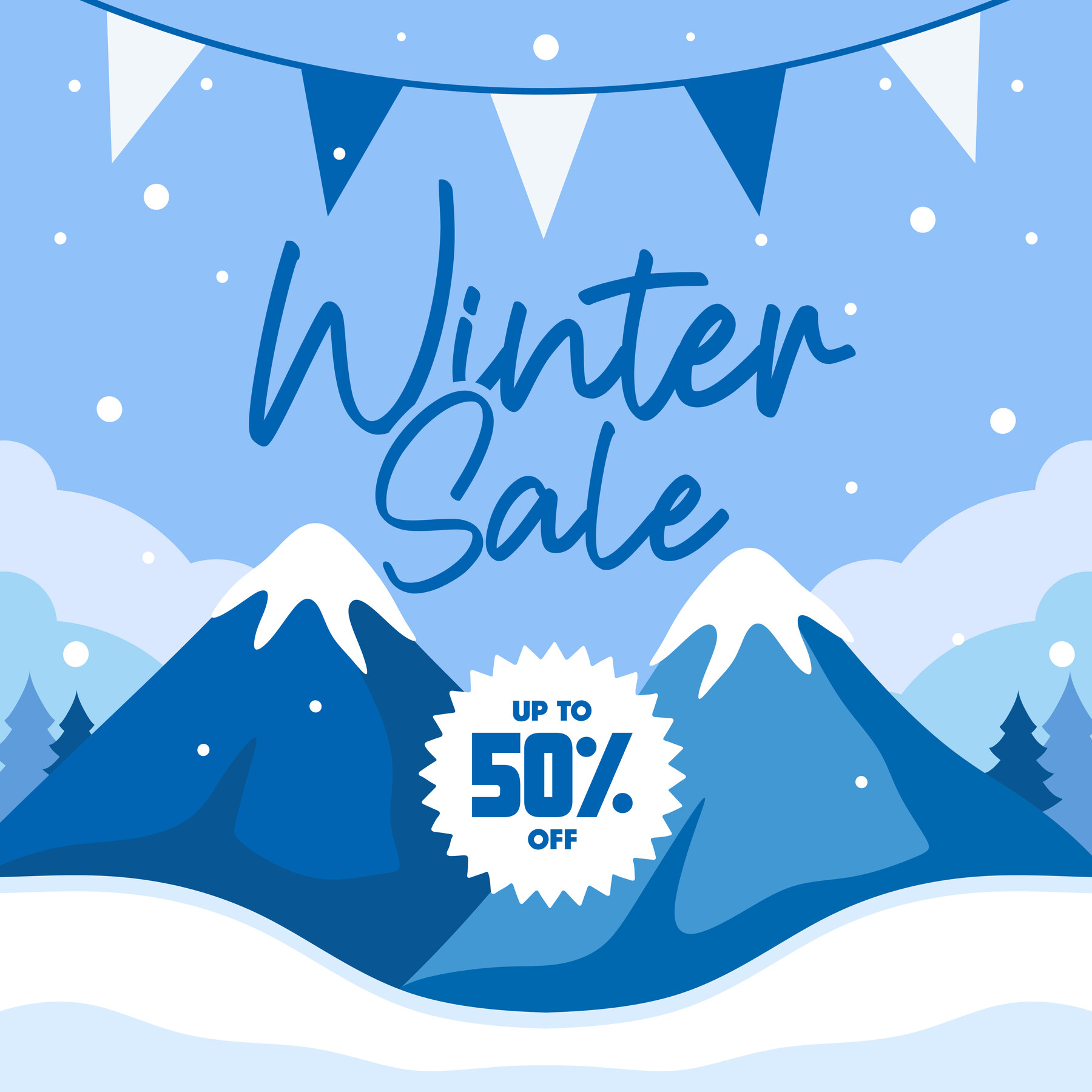 ArtStation - Winter sale. EPS Template File | Artworks