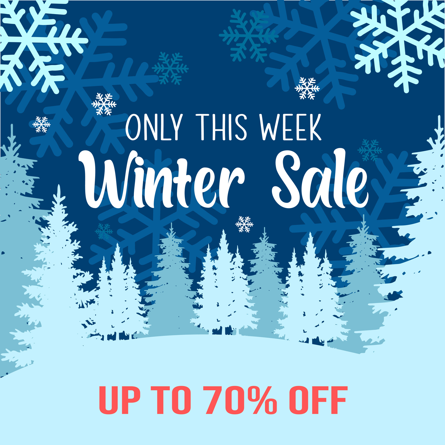 ArtStation - Winter sale. EPS Template File | Artworks