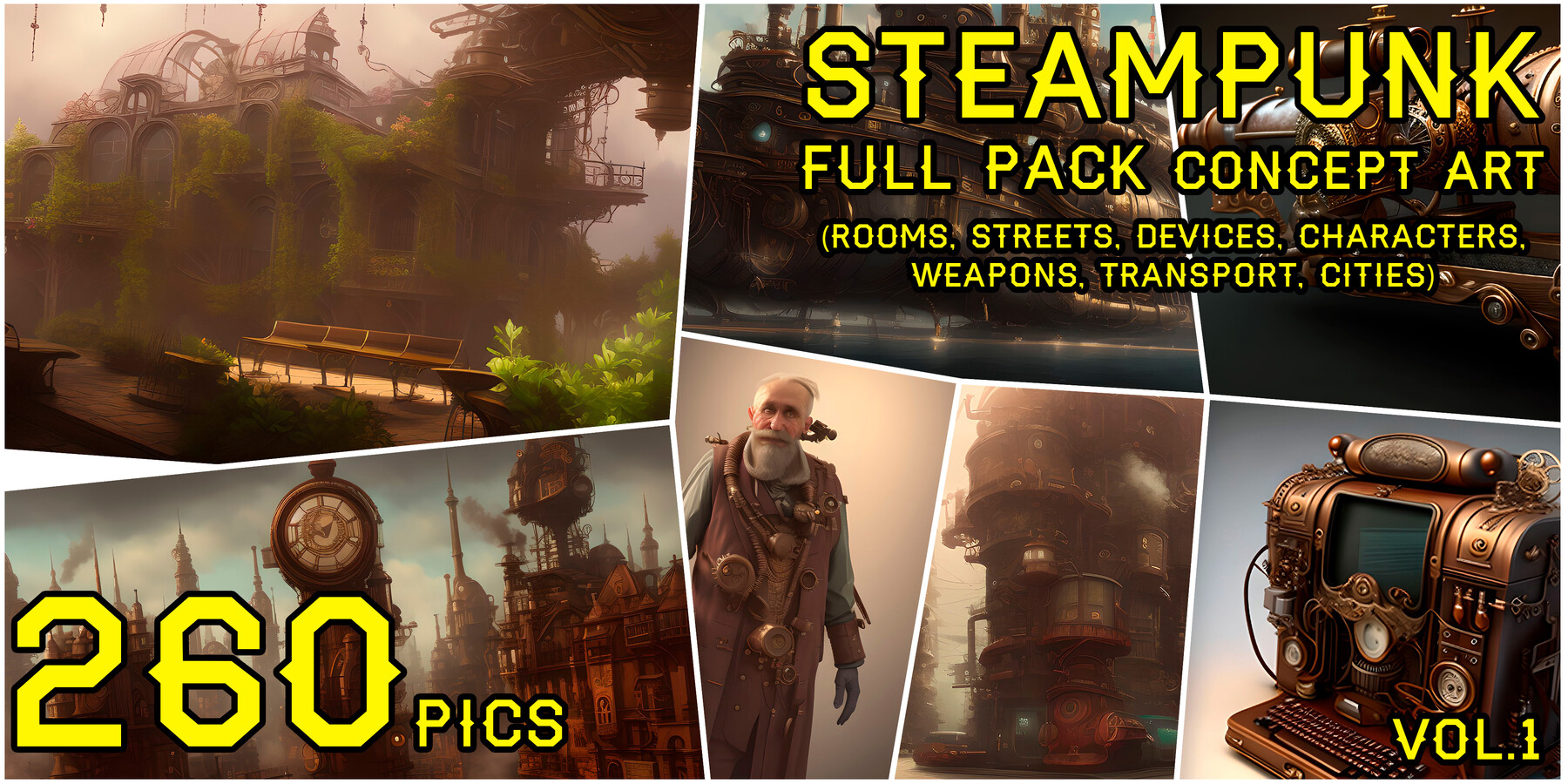 ArtStation - Steampunk concept art pack v.1 | Artworks