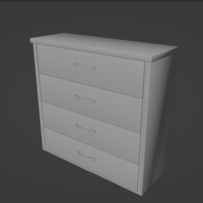 ArtStation - 3D Dresser | Game Assets
