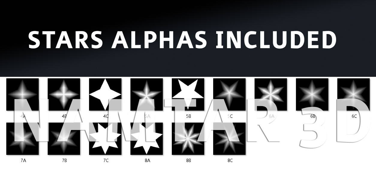 ArtStation - Stars IMM Brush and alphas for Zbrush | Brushes