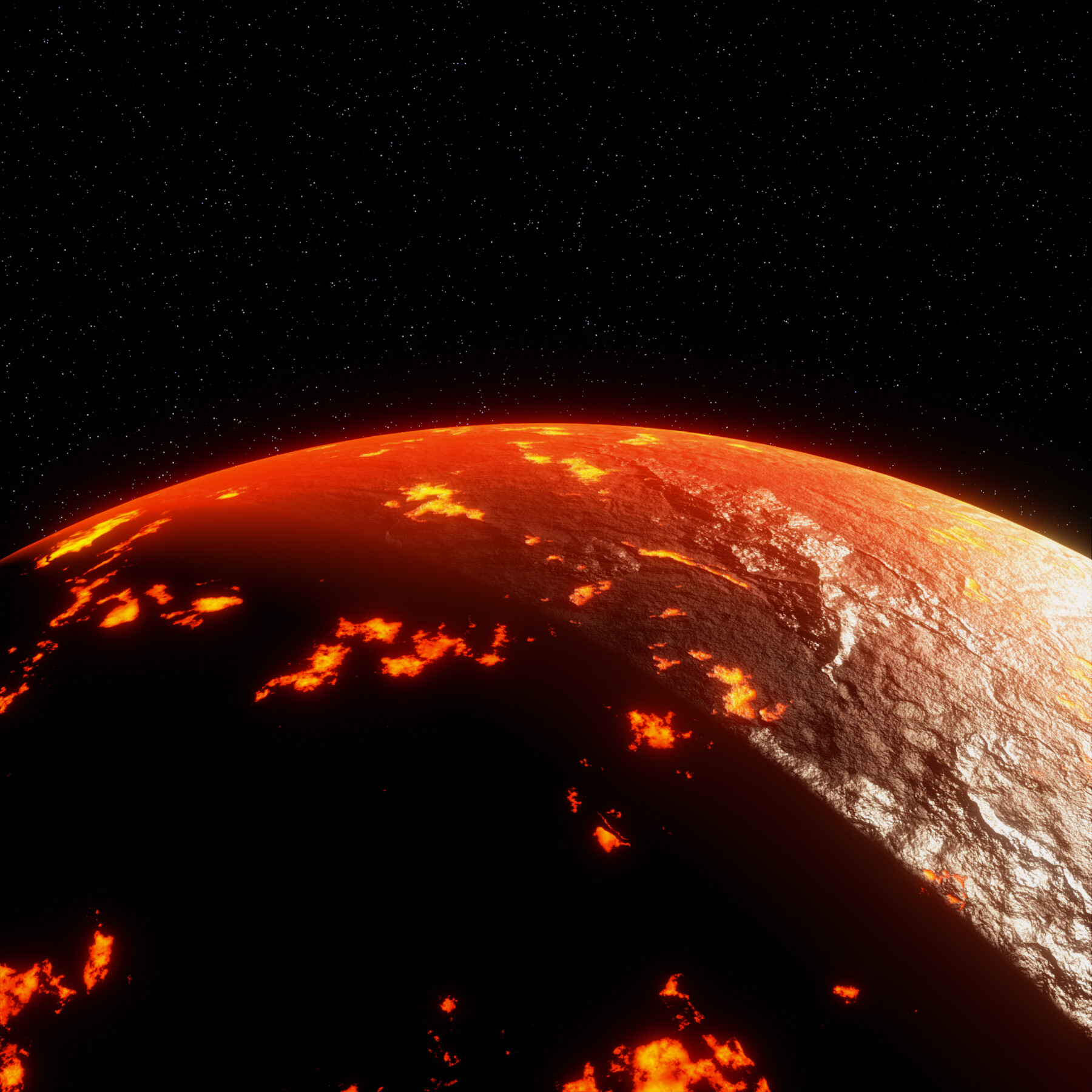ArtStation - Lava Planet Low-poly 3D model | Resources