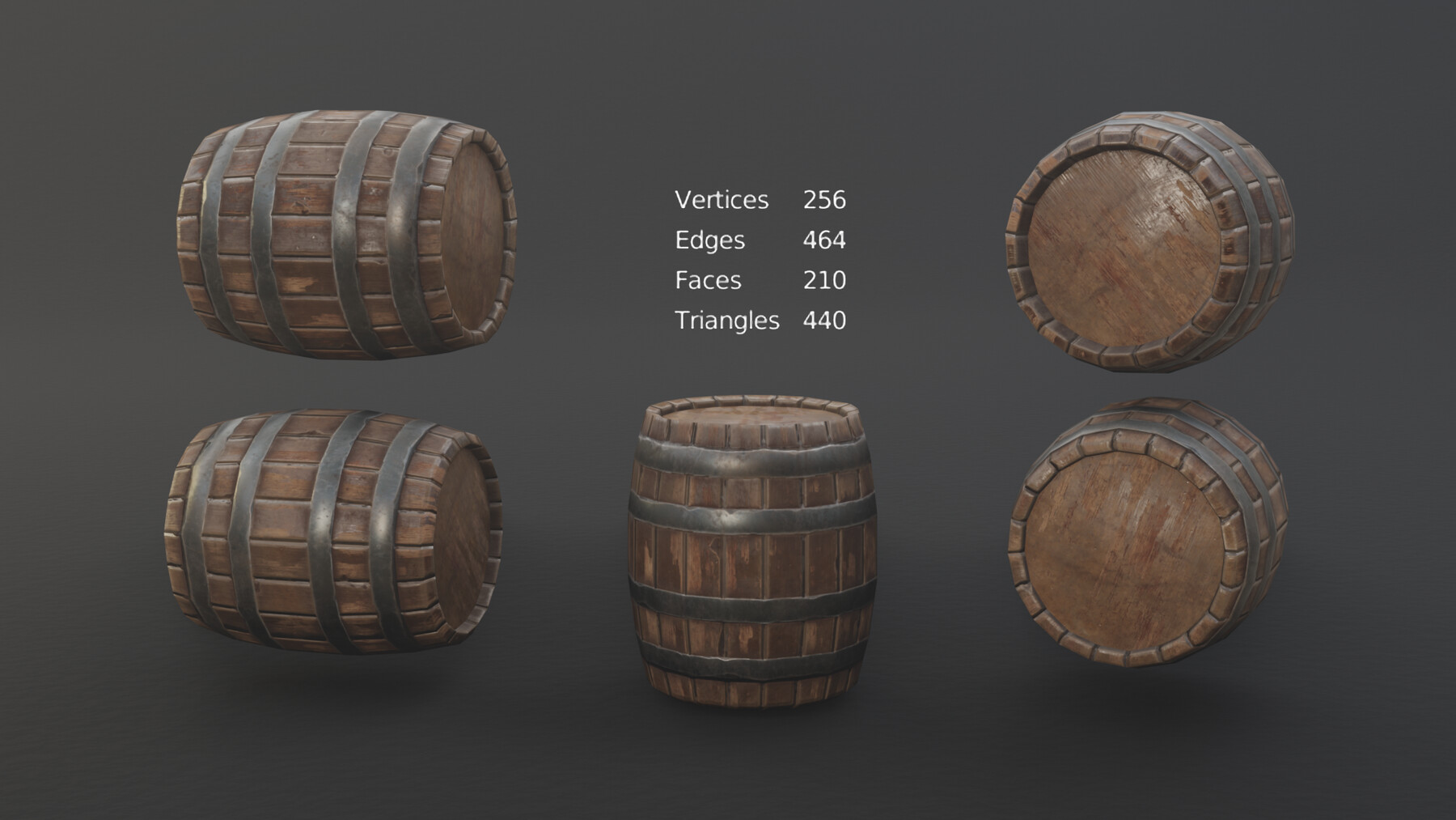 ArtStation - Low Poly High Quality Pbr Barrels | Game Assets