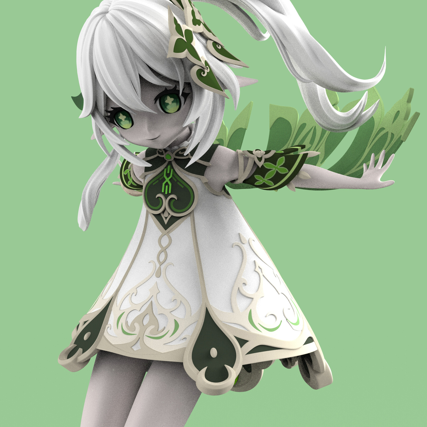 ArtStation - Nahida - Genshin Impact STL (First Attack Pose) | Resources