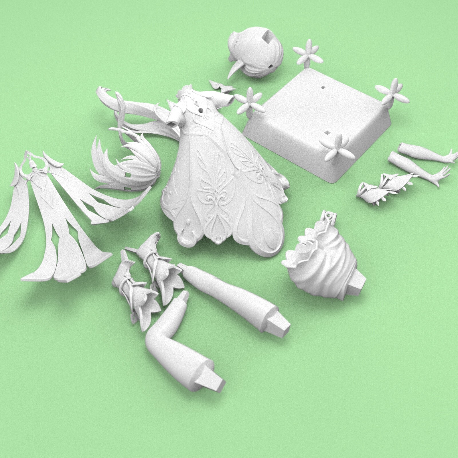 ArtStation - Nahida - Genshin Impact STL (First Attack Pose) | Resources