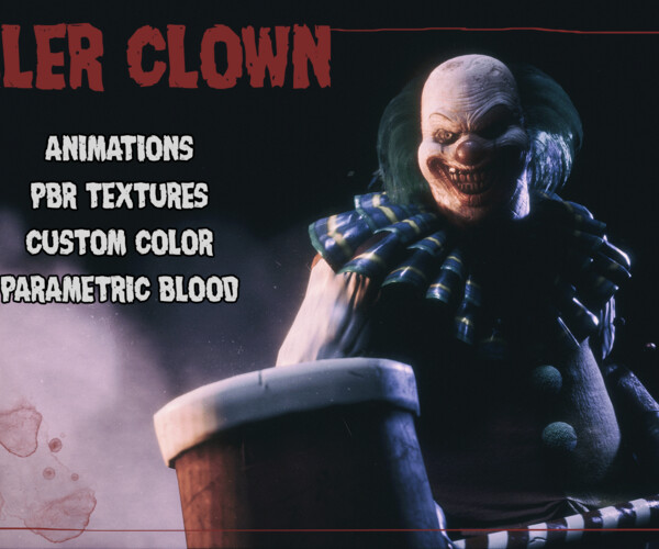ArtStation - Killer Clown (Unreal Engine, Unity, .fbx and Textures ...