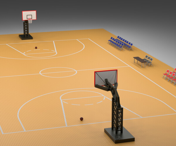 ArtStation - Cartoon Basketball Gym 2 3d model | Resources