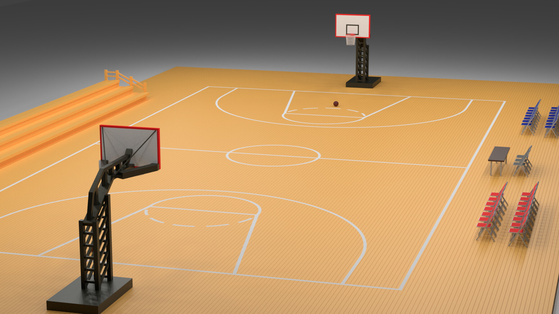 ArtStation - Cartoon Basketball Gym 2 3d model | Resources