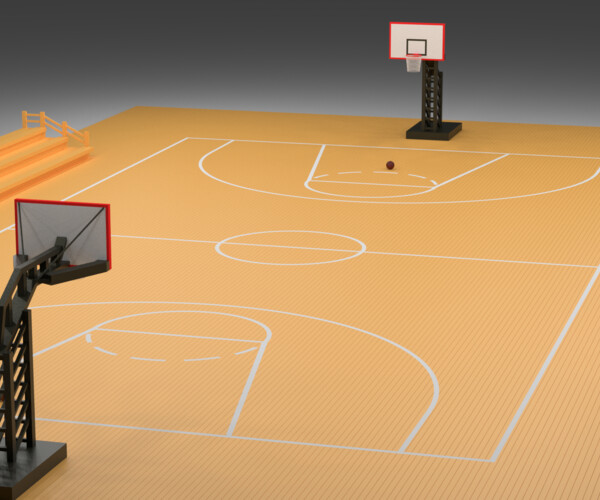 ArtStation - Cartoon Basketball Gym 2 3d model | Resources