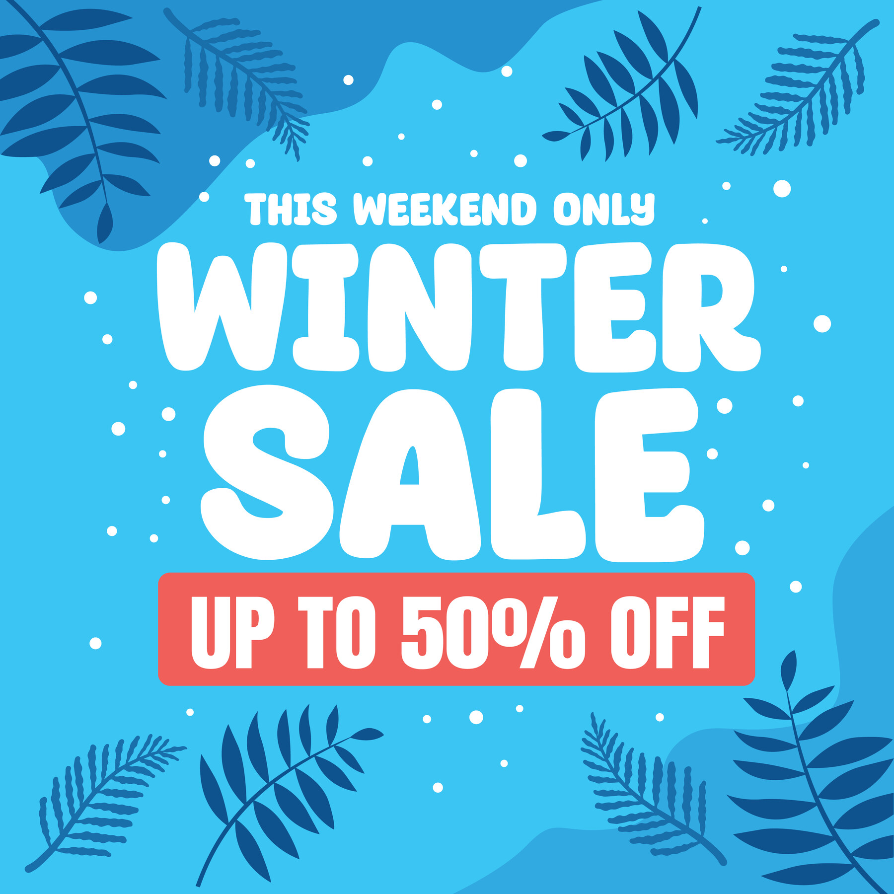 ArtStation - Winter sale. EPS Template File | Artworks