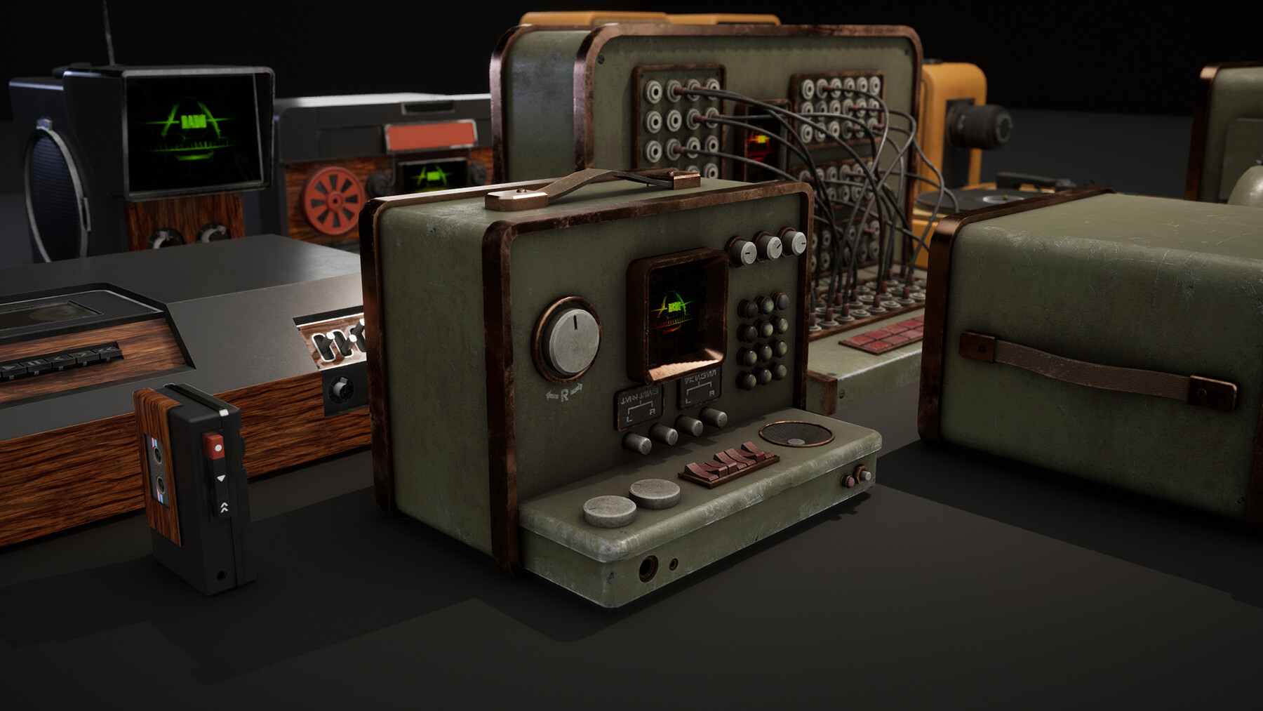 ArtStation - 15 Retro Tech Props with Hologram Material (FBX and UE4/5 ...