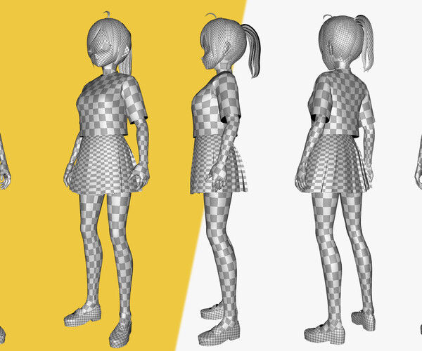 ArtStation - VRM girl Asian Woman RealTime japanese korean Female 3D ...