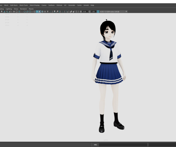 ArtStation - VRM girl Asian Woman RealTime japanese korean Female 3D ...