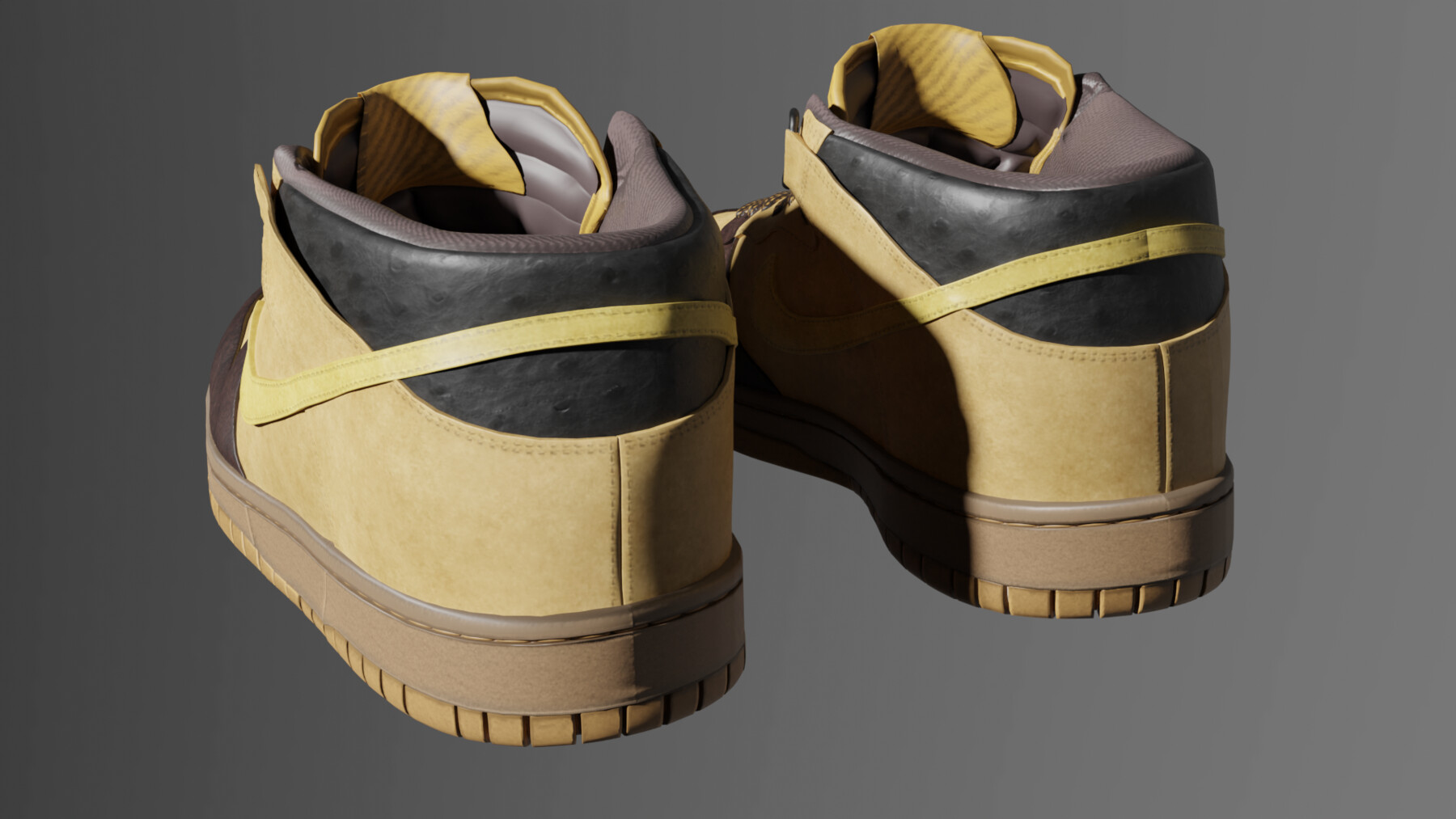 ArtStation - Nike Dunk Mid Pro SB SK8 Shoes 3D model | Game Assets
