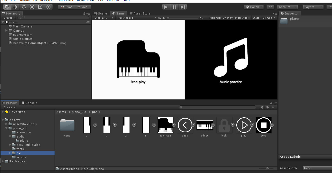 ArtStation - Unity Game Template - Piano Game | Game Assets