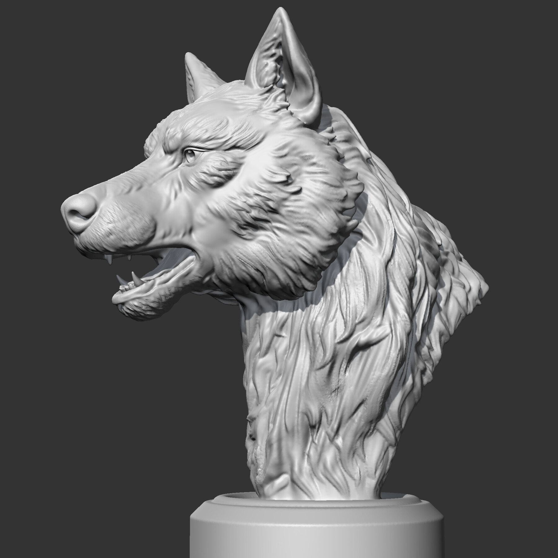ArtStation - Wolf Head AM02 3D print model | Resources