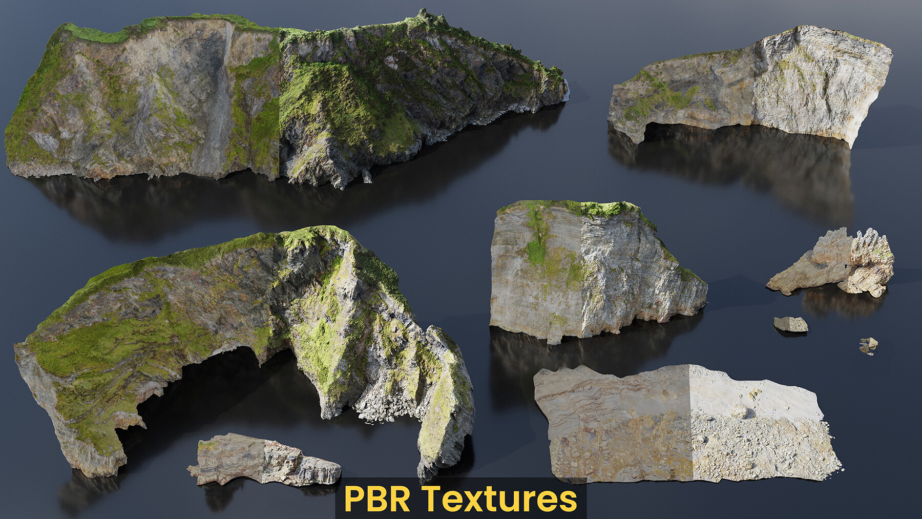 ArtStation - Large Coastal Cliff Scan Collection PBR | Resources