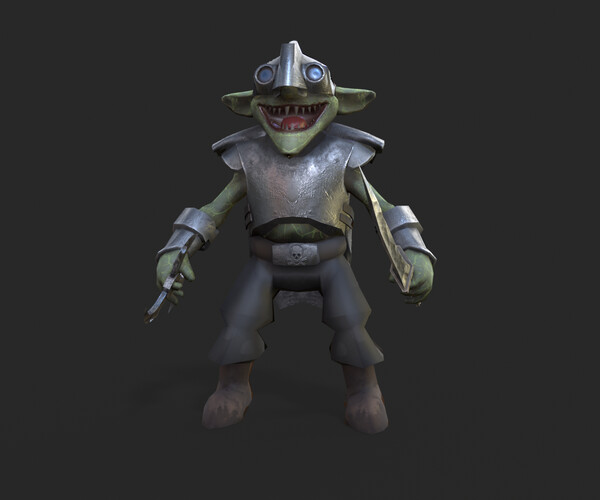 ArtStation - stylized low poly goblin | Game Assets